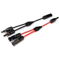 China Class 5 Flexible Tinned Copper Wire Solar Connection Cable PV004 Connector Y Divider 2 to 1 H1Z2Z2-K DC 1500V 1X4mm for sale