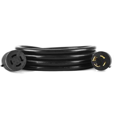 China L14-20R Generator Extension Cord Heavy Duty Generator Locking Power Cord 10FT Black Conductor Bared stranded cooper for sale