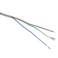 China Cable Specification H05VV-F/H05RN-F 3x0.75-1.5MM2 VDE Standard Power Cable Grey or Customized for AC Computer Power Cord for sale