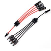 China Normal Sections 1C X56/0.285MM PV Cable Extension Y Divider 4 to 1 PV004 Male and Female Connectors 40 Sets/Carton for sale
