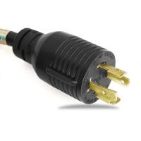 China L14-20R Generator Extension Cord Heavy Duty Generator Locking Power Cord 10FT Black Conductor Bared stranded cooper for sale