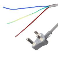 China 450v H05VV-F 3X0.75MM2 3 Phase Plug Power Cable for South Africa SABS Grey Oxygen Free Bared Stranded Copper for sale
