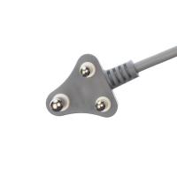 China 450v H05VV-F 3X0.75MM2 3 Phase Plug Power Cable for South Africa SABS Grey Oxygen Free Bared Stranded Copper for sale