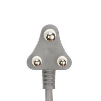 China 450v H05VV-F 3X0.75MM2 3 Phase Plug Power Cable for South Africa SABS Grey Oxygen Free Bared Stranded Copper for sale