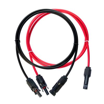 China XLPO Insulation 3M DC Solar Extension Cable 1X4mm2 with PV004 Male and Female PV Branch Connectors 40 P Copper Conductor for sale