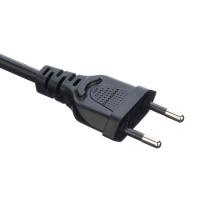 China Oxygen Free Bared Stranded Copper Conductor Material 2.5A Brazil 2 Round Pin Plug Power Cords for Household Appliances for sale