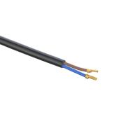China Oxygen Free Bared Stranded Copper Conductor Material 2.5A Brazil 2 Round Pin Plug Power Cords for Household Appliances for sale