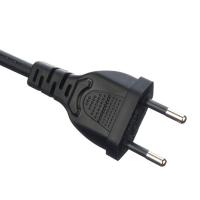 China Oxygen Free Bared Stranded Copper Conductor Material 2.5A Brazil 2 Round Pin Plug Power Cords for Household Appliances for sale