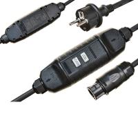 China 16A Straight Schuko H07RN-F Rubber Sheath Middle Swithed Leakage Protection and End With Betteri BC01 Connector Power Cord for sale