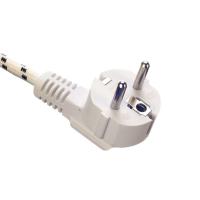 China Insulation of PVC/Rubber VDE Standard 16A/250V Power Cord Extension Cord for Household Appliances 3 Prong Cotton Braided AC Cord for sale