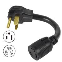 China 1/1.5 FT Nema 30Amp L6-30R Lock in Generator to 50Amp 6-50P Welder Adapter with Heavy Duty STW 6/8/10 AWG Extension Cord for sale