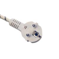 China Insulation of PVC/Rubber VDE Standard 16A/250V Power Cord Extension Cord for Household Appliances 3 Prong Cotton Braided AC Cord for sale