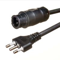 China 16A/250V Current/Voltage Rate H07RN-F 3X1.5MM2 Rubber Cable Schuko Plug IP44 to BC05 Connector for Single Microinverter for sale