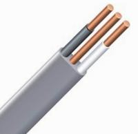 China 100m Roll of 2.5mm Copper Conductor Electric Cable Wire with 1.5mm Earth Cable in Grey Twin Flat Cable BS6004 Standard for sale