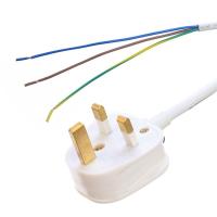 China 10-16A UK Power Cable Open Ended Rewireable 3 Prong Supply Laptop Electric Cable England Uk Pin 3 Standard Grounding for sale