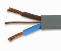 China 100m Roll of 2.5mm Copper Conductor Electric Cable Wire with 1.5mm Earth Cable in Grey Twin Flat Cable BS6004 Standard for sale