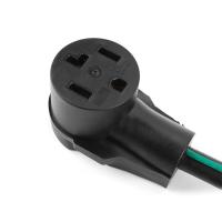 China 1 Outlets 1FT NEMA 10-30P to 14-30R Dryer Adapter 30A 250V SJTW 10AWG 3C 3 Prong to 4 Prong Dryer Plug Adapter With Green Ground Wire for sale