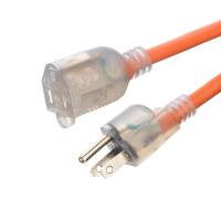 China Outdoor Extension Cord with Lighted End ETL Standard 3 Pin Heavy Duty 125V 7A Power Cable 6ft PVC Jacket Material for sale