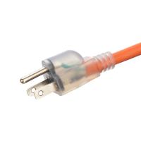 China Outdoor Extension Cord with Lighted End ETL Standard 3 Pin Heavy Duty 125V 7A Power Cable 6ft PVC Jacket Material for sale