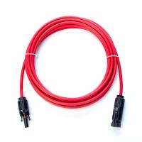 China 1x4mm2 XLPO XLPE PV Cable Power Cords Extension Cords with Tinned Cooper and PV004 Connector TUV Approved UV Protection for sale