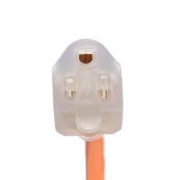 China Outdoor Extension Cord with Lighted End ETL Standard 3 Pin Heavy Duty 125V 7A Power Cable 6ft PVC Jacket Material for sale