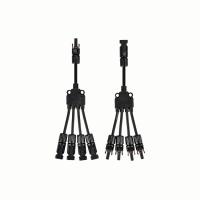 China Insulated TUV Approved 1x4mm2 Tinned Cooper XLPO XLPE PV Solar Cable Y Splitter 1 to 3 with PV004 Connector UV Protection for sale