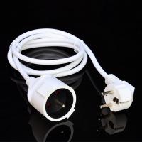 China White Waterproof 3 Prong H05VV-F/H05RR-F/H05RN-F 3x1.5MM2 Extension Cable VDE Approved Perfect for Consumer Electronics for sale