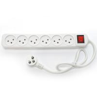 China Customized Yes 5 Ways Power Strip Connected with Extension Cord Israel Industrial Surge Protector White for sale