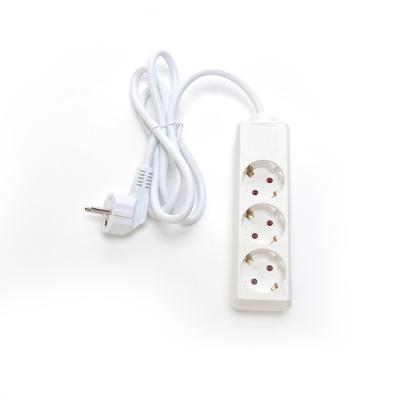 China White 220V Euro Power Strip Surge Protector for Software Reengineering 3 Outlets 6ft Power Cord and Customized Support for sale