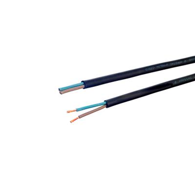 China Rubber Sheath Copper Conductor 2x0.75 Mm2 VDE Standard Cordset 2x1 H05rn-f Electrical Power Cable for Household Appliance for sale