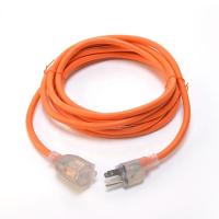 China ETL 12/3 SJTW Heavy Duty 3 Prong Orange Extension Cord 12 Gauge NEMA5-15 Outdoor Cord for Commercial for sale