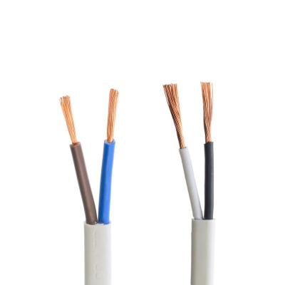 China 300/300V Rated VDE Approved 2 Cores 2x16/0.2mm H03VVH2-F Oxygen-free Copper Slim Flexible Power Cable for LED Flat Cable for sale