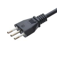 China Commercial 3 Pin 16A Plug C5 Clover Connector Black Italia Standard Extension Cord Leads IMQ Power Cord H05vv-f 3g 0.75mm2 for sale