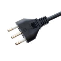 China Commercial 3 Pin 16A Plug C5 Clover Connector Black Italia Standard Extension Cord Leads IMQ Power Cord H05vv-f 3g 0.75mm2 for sale