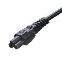 China Commercial 3 Pin 16A Plug C5 Clover Connector Black Italia Standard Extension Cord Leads IMQ Power Cord H05vv-f 3g 0.75mm2 for sale