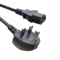 China Network SDK UK BS Standard C5 C19 Connector 3 Pin Line Lead Strip Wire Power Cord 3 Prong Ac Cord Supply IEC Cable Black for sale