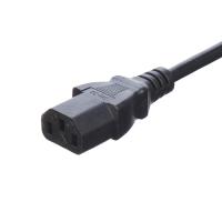 China Network SDK UK BS Standard C5 C19 Connector 3 Pin Line Lead Strip Wire Power Cord 3 Prong Ac Cord Supply IEC Cable Black for sale