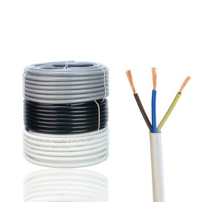 China 3x0.75 1.0 1.5 mm2 H03vv-f/h05vv-f/h07vv-f SNI/VDE/KC Certificated 3 Phase Multi Core Copper Pvc Power Cable for Home Wiring for sale
