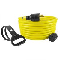 China 3/10/25/50FT L6-30R Heavy Duty Generator Locking Power Cord Generator Extension Cord SJTW Portable Generator Power Cord for sale