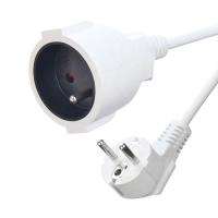 China Korea KC Standard 2 Pin Insulation Protection Extension Cord with Earth Grounding Cable Specification H05VV-F/H05RN-F 3x0.75-1.5MM2 for sale