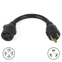 China 30 Amp Adapter 4 Prong to 3 Prong Lock 10 Gauge Power Welder Adapter Cord ETL Listed NEMA L14-30P Male to NEMA L6-30R Female for sale