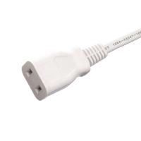 China White Power Cords Extension Cords JET 2 Pin Female Connector 1.5M Length Japan PSE Standard 2Pin Waterproof for Laptop for sale