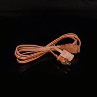 China ETL 3 Outlet Brown Multiple Outlets SPT-2 14 Gauge 6FT 12FT 2 Prong Extension Cord Power Strip with Safety Cap Cover for sale