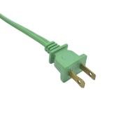 China Permanent Extension Cord with NEMA Male End Type and Pure Copper Conductor 2 Prong Power Cord for sale