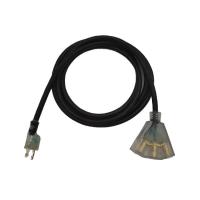 China 20A/250V SJTW Heavy Duty Black Extension Cable with 3 Prongs and Outdoor Lighting Support Customizable Color Selection for sale