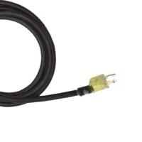 China 20A/250V SJTW Heavy Duty Black Extension Cable with 3 Prongs and Outdoor Lighting Support Customizable Color Selection for sale
