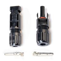 China Tuv Heavy Duty Safe Solar Pv Male and Female Dc Power Solar Cable Connector Socket With Fuse for DC Solar Extension Cable Usage for sale