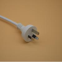 China AC Power Cord Standard Australian AU 3-Pin Plug Custom Length White Power Extension Lead Cord Rated Current 5A for sale