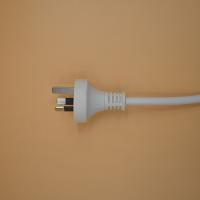 China AC Power Cord Standard Australian AU 3-Pin Plug Custom Length White Power Extension Lead Cord Rated Current 5A for sale