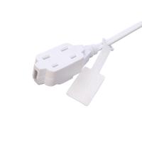 China 125V Copper Conductor Power Cord Nema 1-15p to Nema 5-15r Extension for Home Appliance and Computer Needs for sale